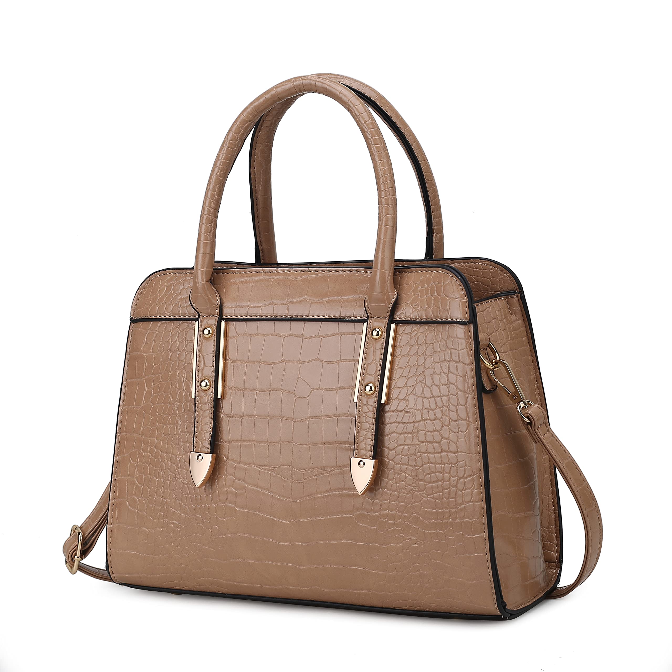 MKF Collection Satchel Bag for Women’s, Vegan Leather Crossbody Top-Handle Handbag Purse
