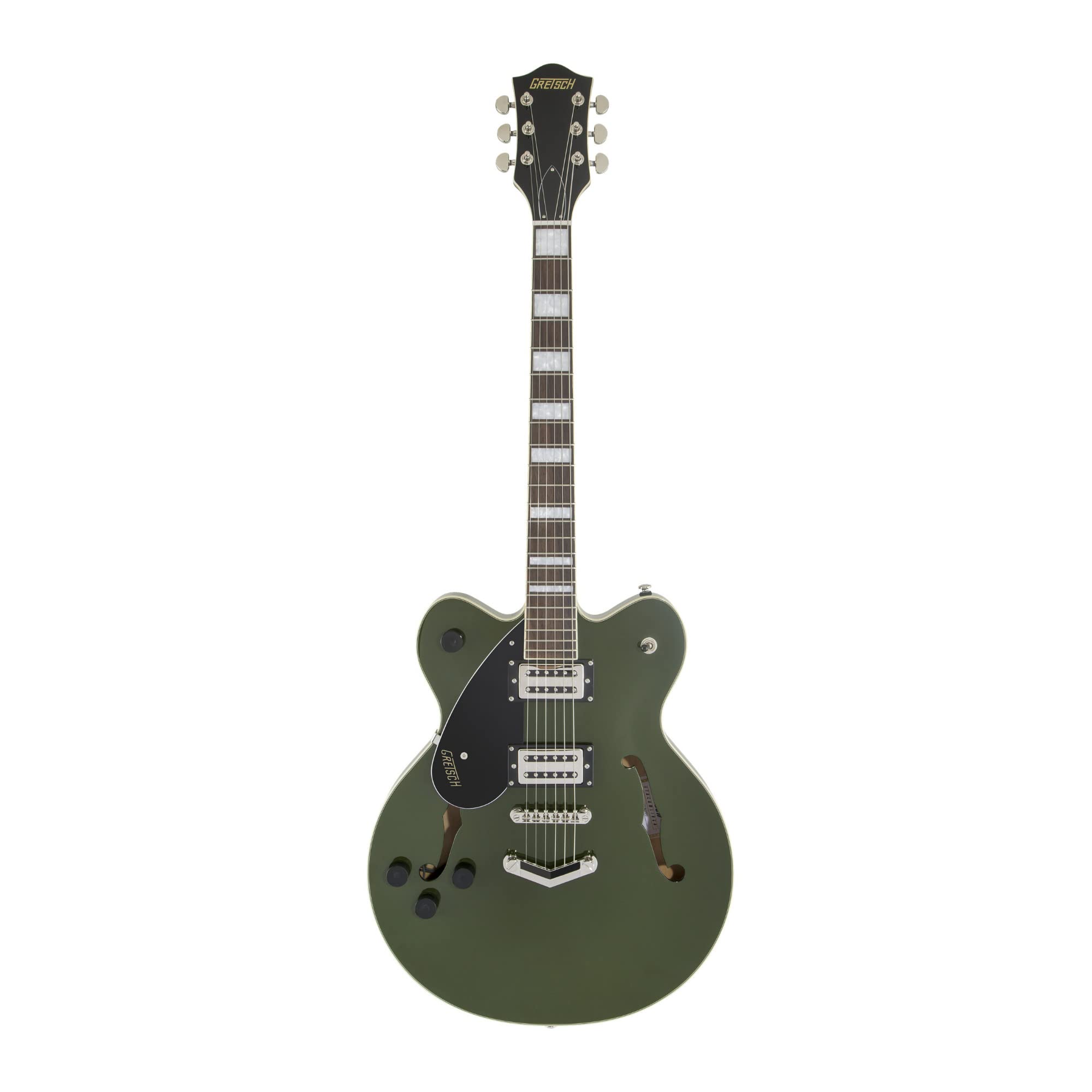 Gretsch G2622LH Streamliner Center Block Double-Cut with V-Stoptail, Laurel Fingerboard, Broad'Tron BT-2S Pickups Electric Guitar (Left-Handed, Torino Green)