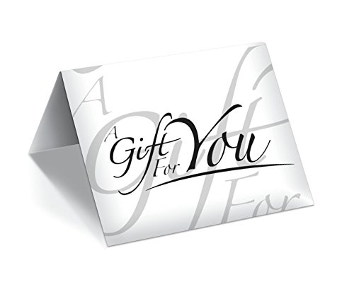 Gift Card Presenter (White - Italic) 100 pack