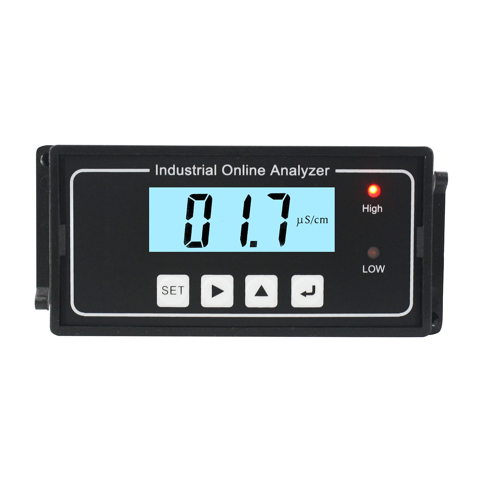 VGongTech Conductivity Monitor EC-500 Conductivity Tester Meter Electronic Micro Filter 0-9999uS with Plastic Electrode Pin&Plug