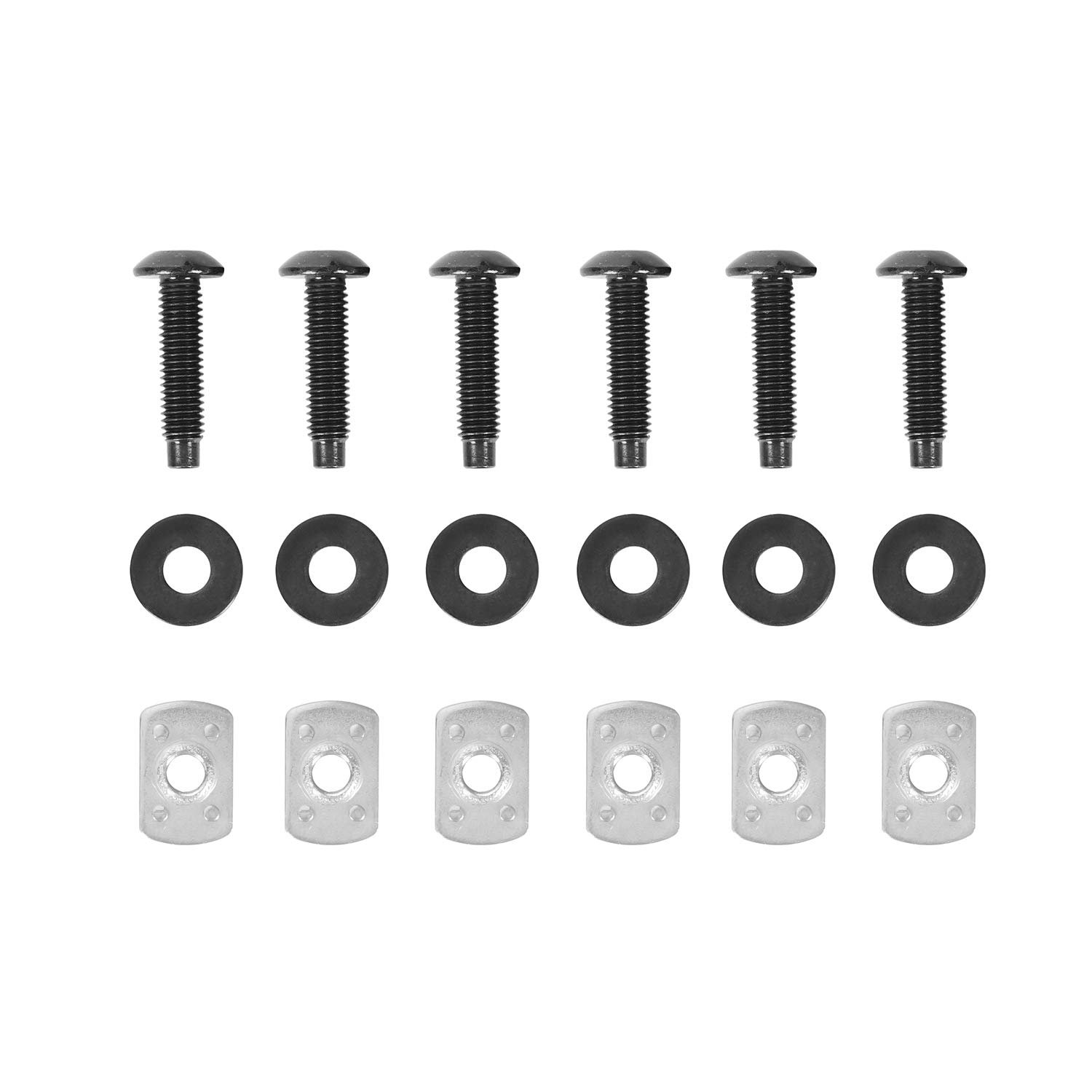Hooke Road TJ Hardtop Bolt & Nut Replacement Kit for Jeep Wrangler TJ 97-06 - Set of 6