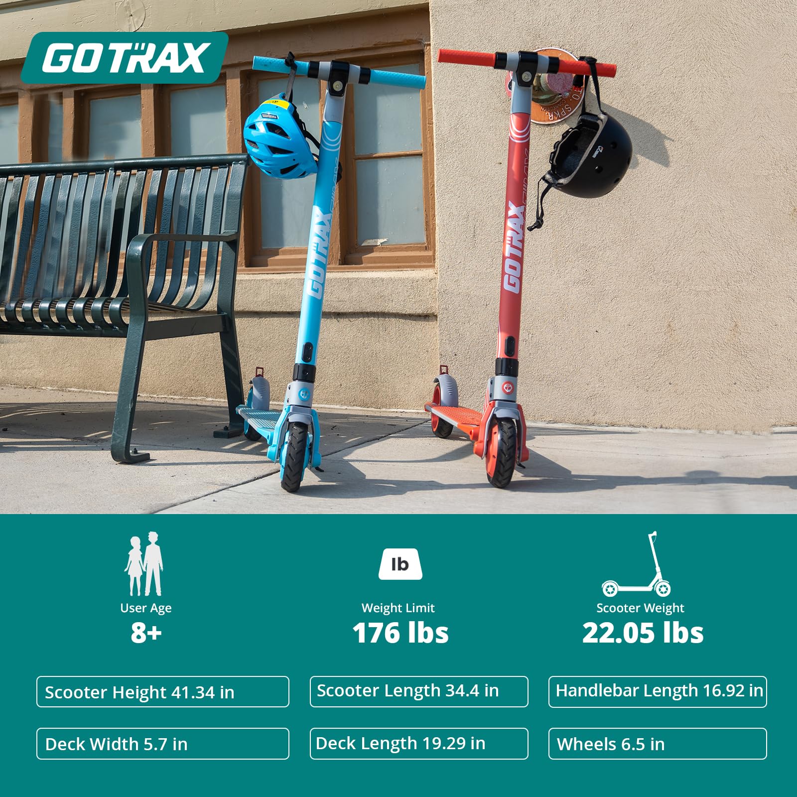 Gotrax Vibe Electric Kick Scooter, 6.5" Foldable Commuting Scooter for Kids 8-15, 12 MPH & 7 Miles Range E Kick Scooters for Kids, Teens, Boys and Girls (Blue)