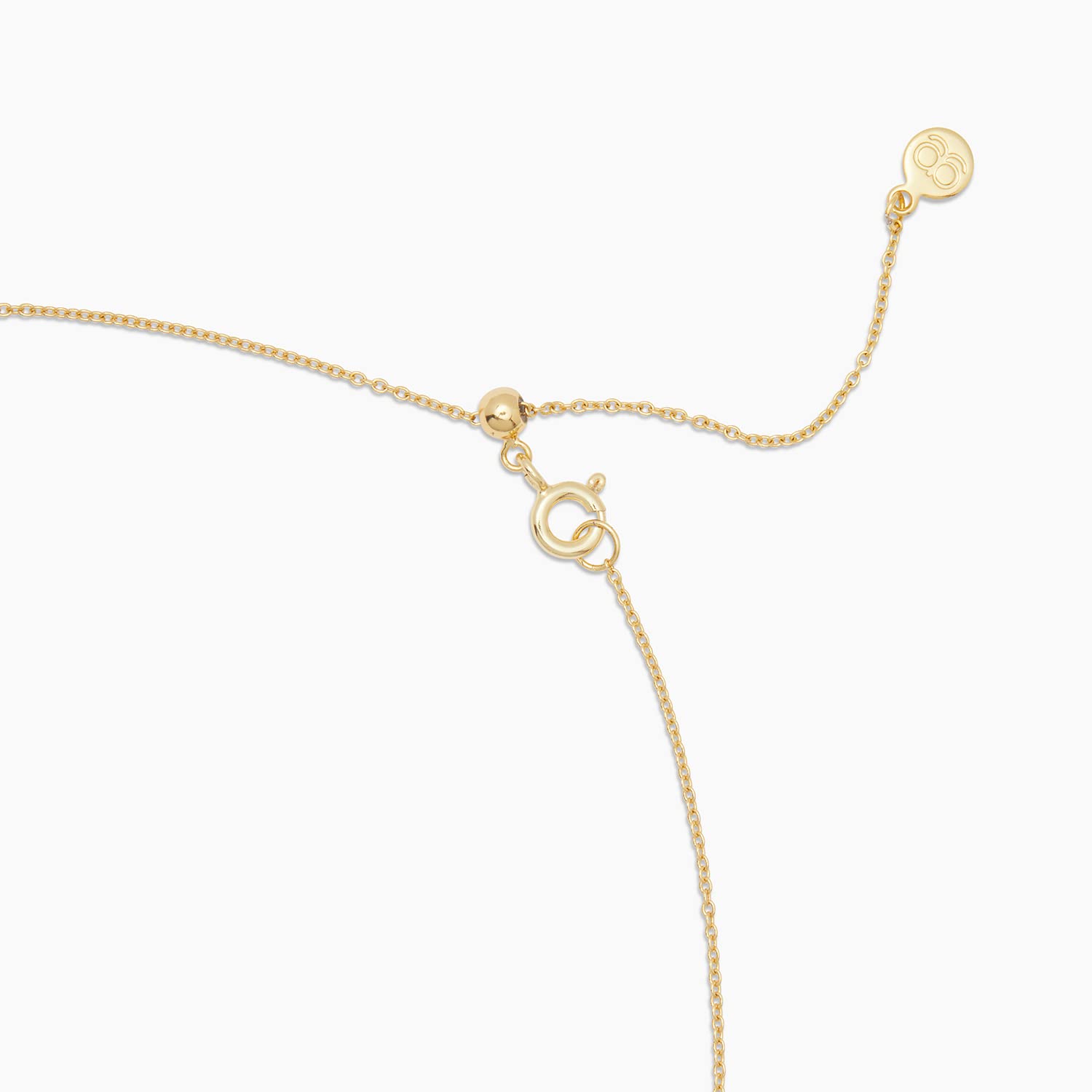 gorjana Women's Wilshire Charm Adjustable Necklace, 18k Gold Plated, Interlocking Circle Pendant