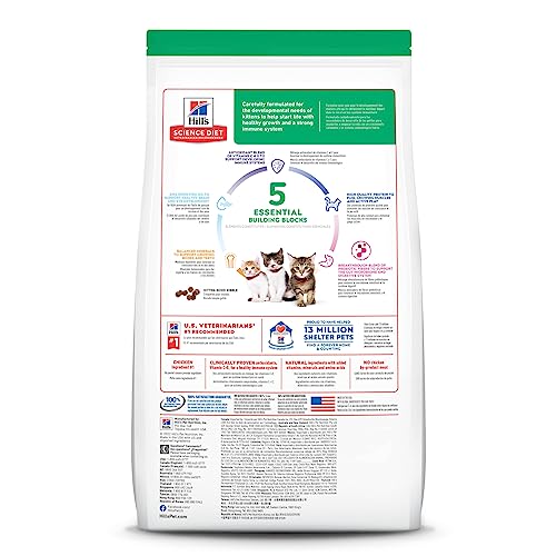 Hill's Science Diet Dry Cat Food, Kitten, Chicken Recipe, 3.5 lb. Bag (Packaging May Vary)