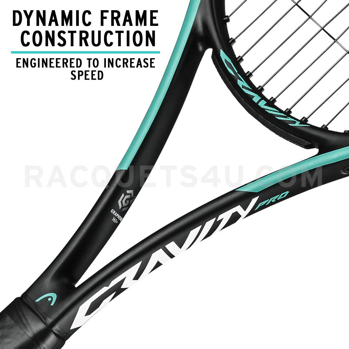 HEAD Graphene 360+ Gravity Pro Tennis Racquet (4 3/8")