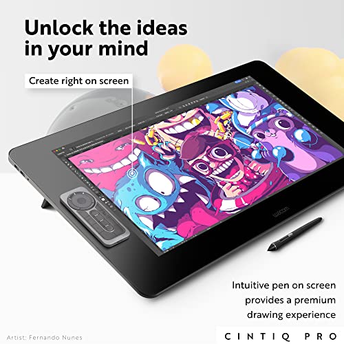 Wacom Cintiq Pro 24 Creative Pen and Touch Display β 4K graphic drawing monitor with 8192 pen pressure and 99% Adobe RGB (DTH2420K0), Black