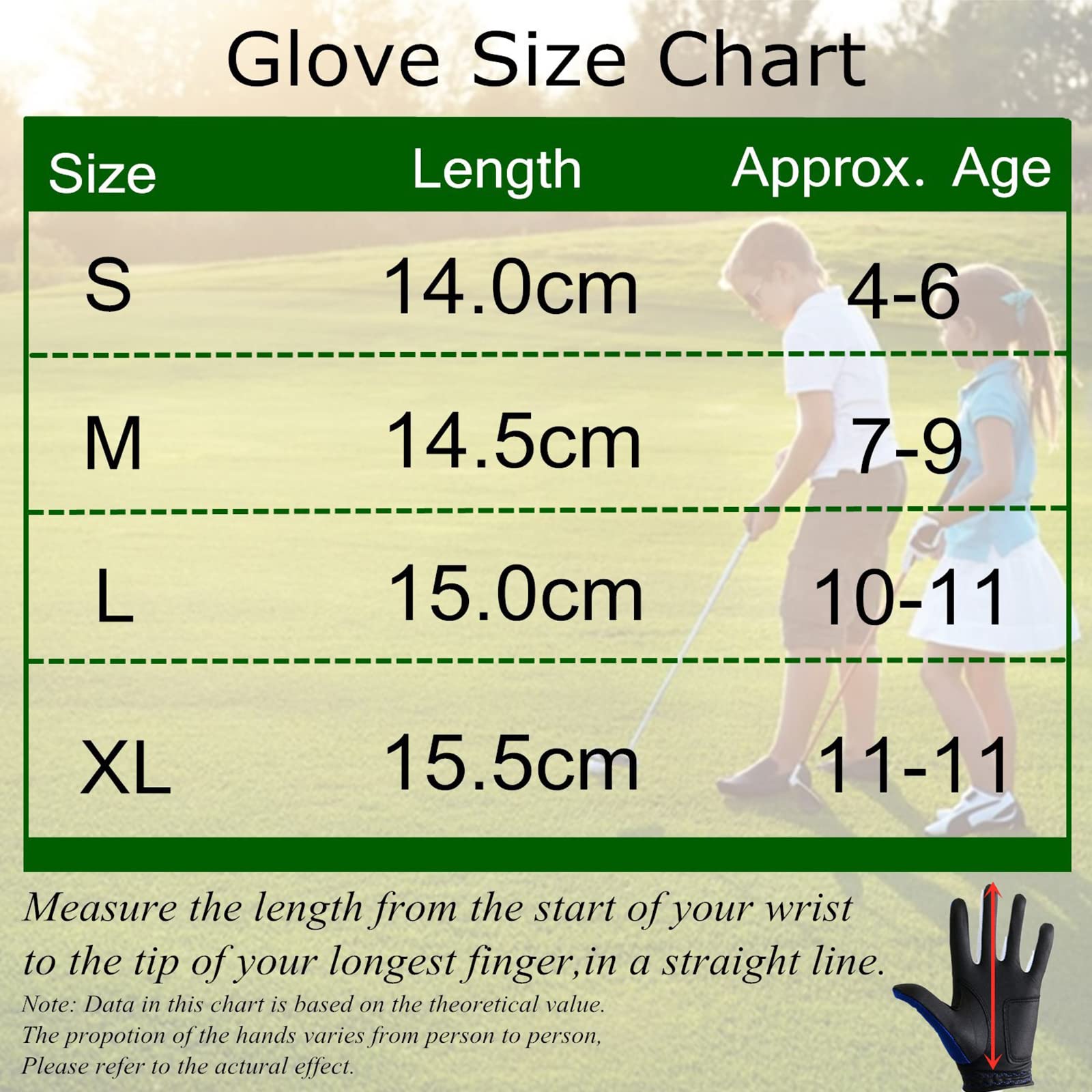Golf Gloves Junior Kids Youth Toddler Boys Girls Left Hand Right Hand Dura Feel White Blue Red Yellow Golf Glove Extra Value 2 Pack Age 4-11 Years Old (Large(Age 7-8) Blue, Worn on Left Hand)