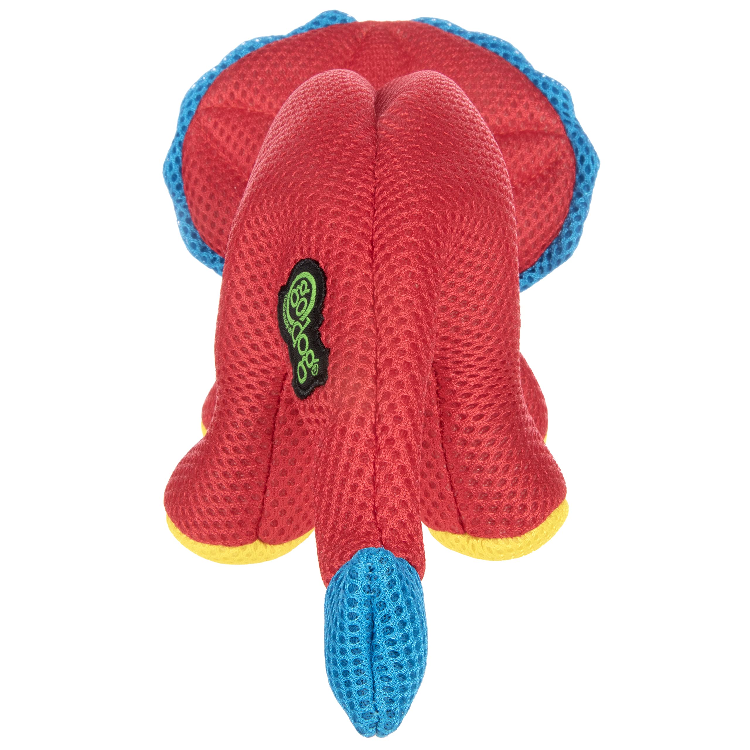 goDog Double Chew Guard Mesh Dinos Spike Squeaky Dog Toy - Green, Small