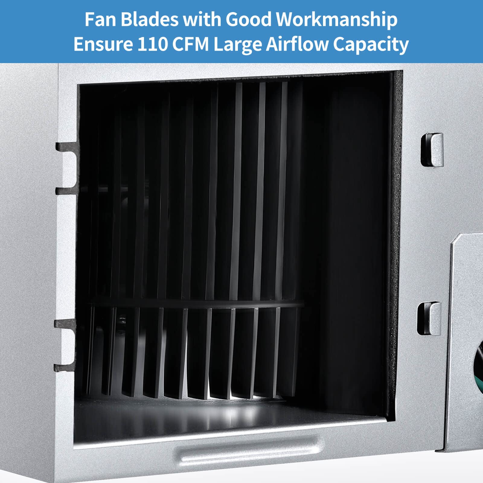 JOEAONZ Bathroom Fan 110 CFM Very Quiet with Stainless Steel Housing, Ceiling Mount Exhaust Ventilation Fan Large Air-flow Capacity, Energy-Saving Household Bath Vent Fan, White Plastic Grille