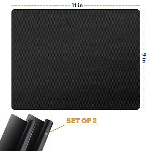 TOOLSSIDE 100% Non-Stick Toaster Oven Liner 2 PACK - 11" X 9" Oven Liners For Bottom Of Oven, Great Oven Mat Teflon Liner For Toaster Ovens, Dishwasher Safe, Best Oven Mat For Bottom Of Oven