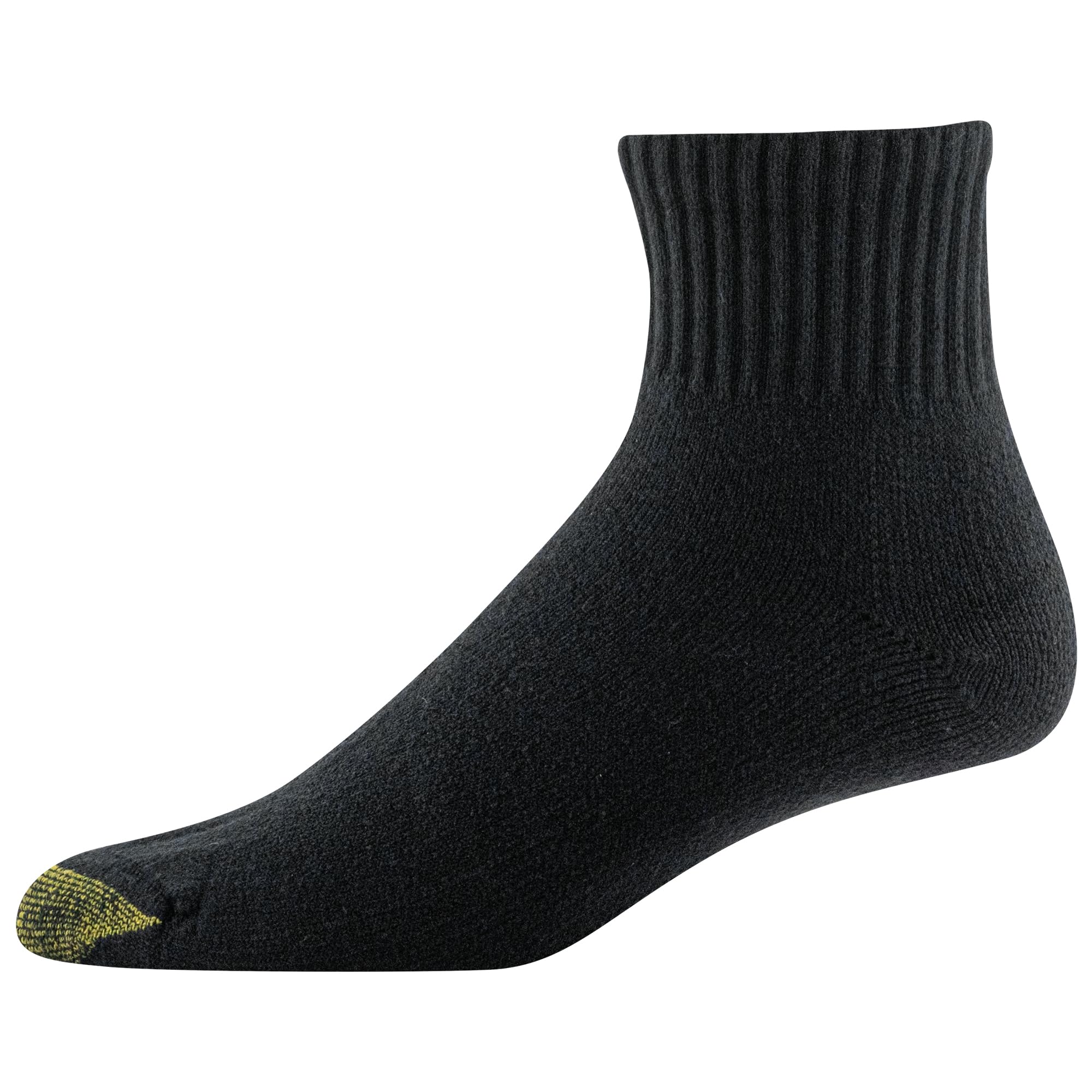 GOLDTOE Men's Ultra Tec Performance Ankle Socks, 3-Pairs, Black, Large