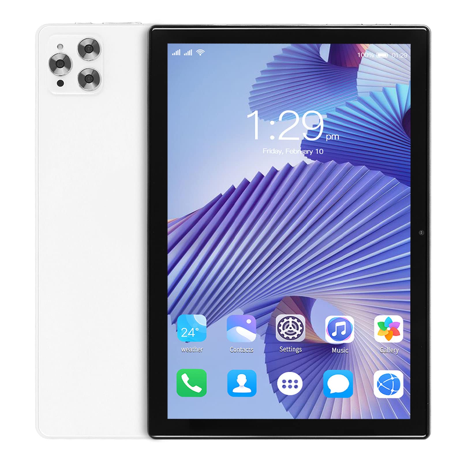 HEEPDD Tablet PC, HD Tablet Dual Camera 5G WiFi 4G LTE 8GB RAM 256GB ROM 10.1 Inch FHD (US Plug)
