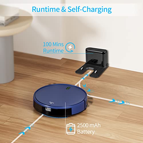ZCWA Robot Vacuum, Robot Vacuum and Mop Combo with Schedule, Self-Charging Robot Vacuum Cleaner Compatible with WiFi/APP/Alexa, Perfect for Pet Hair, Hard-Floor and Carpet