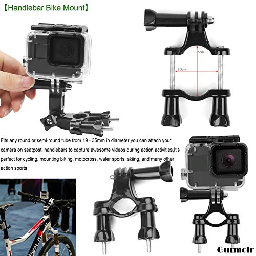 Gurmoir Action Camera Video Accessory kit Bundles for Gopro Hero 11 10 9 8 7 6 5 4 3, Osmo Action/Action 2, and More(DT08)