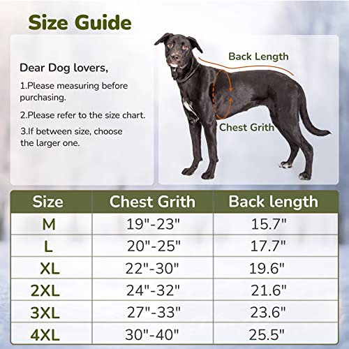 Zeaxuie Double-Layer Winter Dog Jackets, Dog Coats for Large Dogs Winter, Snowproof & Windproof Dog Sweater Coat for Medium, Large, Extra Large Dogs-2XL