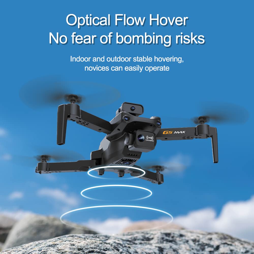 Geniboom Drone for Adults Obstacle Avoidance Video Small Foldable Aerial Drones for Kids 8-12 with Camera Hobby RC Quadcopter Drine Headless Mode One Key Take Off/Land