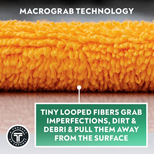 TopCoat Mycro Premium Detail Microfiber Towel 16x16-350GSM Medium-Density, High-Fiber Microfiber Cloth for Detailing and Polishing - Green Microfiber Cleaning Cloths (6-Pack)
