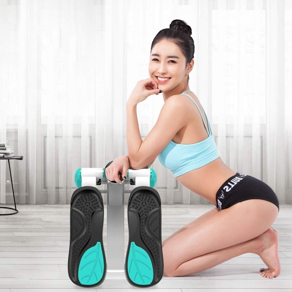 GRETD Mini Stepper Air Climber Step Fitness Exercise Machine with Resistance Band and LCD Display