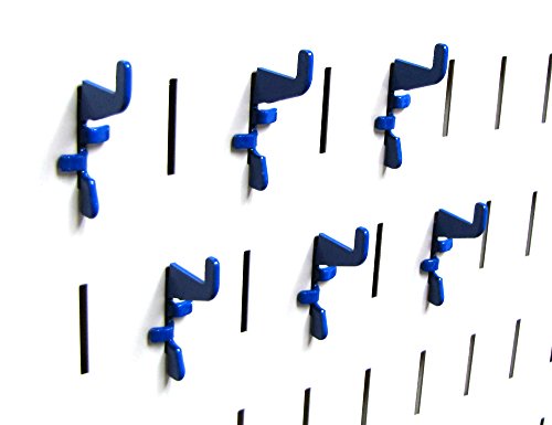 Wall Control Pegboard Standard Slotted Hook Pack - Slotted Metal Pegboard Hooks for Wall Control Pegboard and Slotted Tool Board β Blue