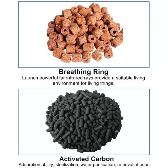 SimiAqua Biological Filter Media - Bio Balls Ceramic Rings Set with Mesh Bag for Aquarium Filter, Pond and Fish Tank (500g, 1.1lb)