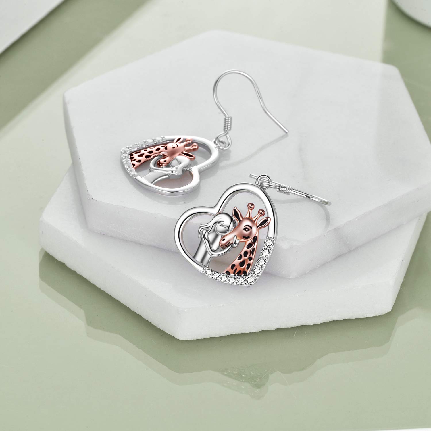 Giraffe Stud Earrings Sterling Silver Giraffe Earrings Mothers Day Gifts for Women Wife Mom