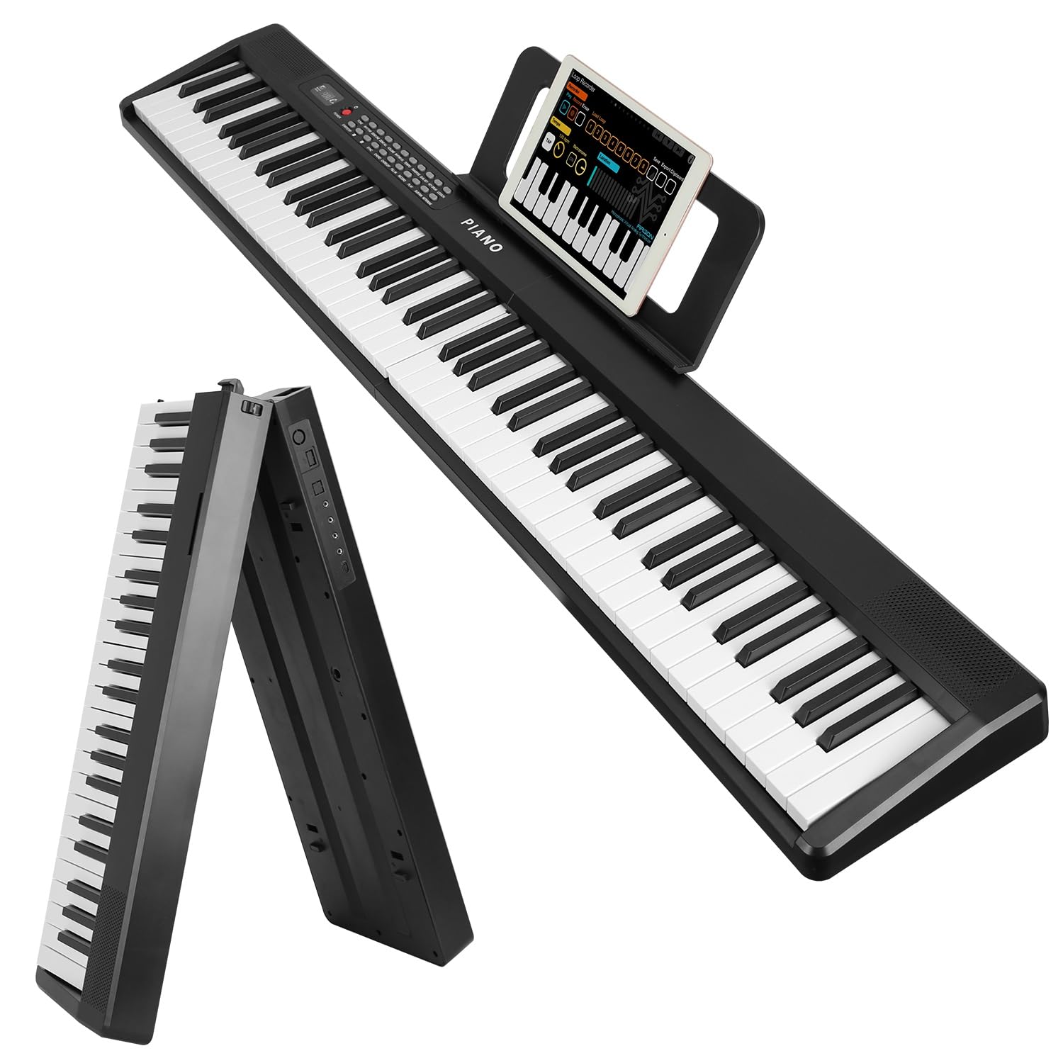 KOCASO 61 Keys Piano Keyboard Electronic Piano Keyboard Microphone Digital Music Keyboard/Large