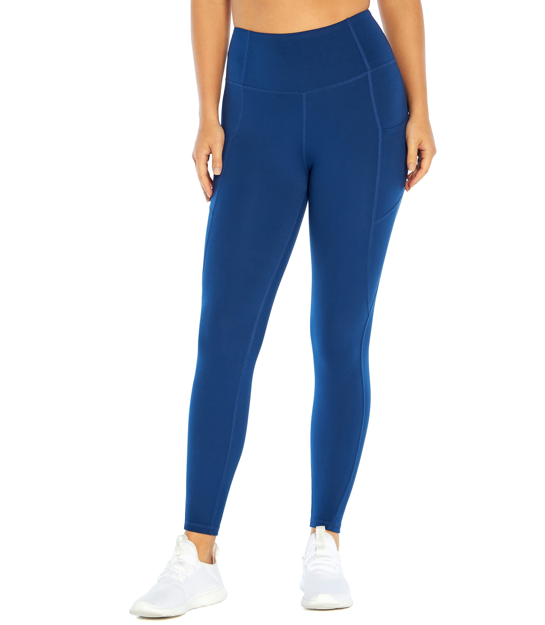 Jessica Simpson Sportswear Women's Tummy Control Pocket Ankle Legging, Estate Blue, X-Large