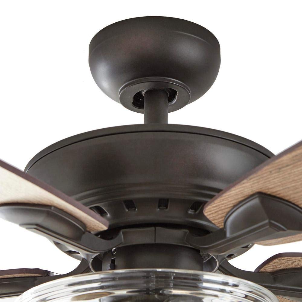 Home Decorators Collection Connor 54 in. LED Seville Bronze Dual-Mount Ceiling Fan with Light Kit and Remote Control