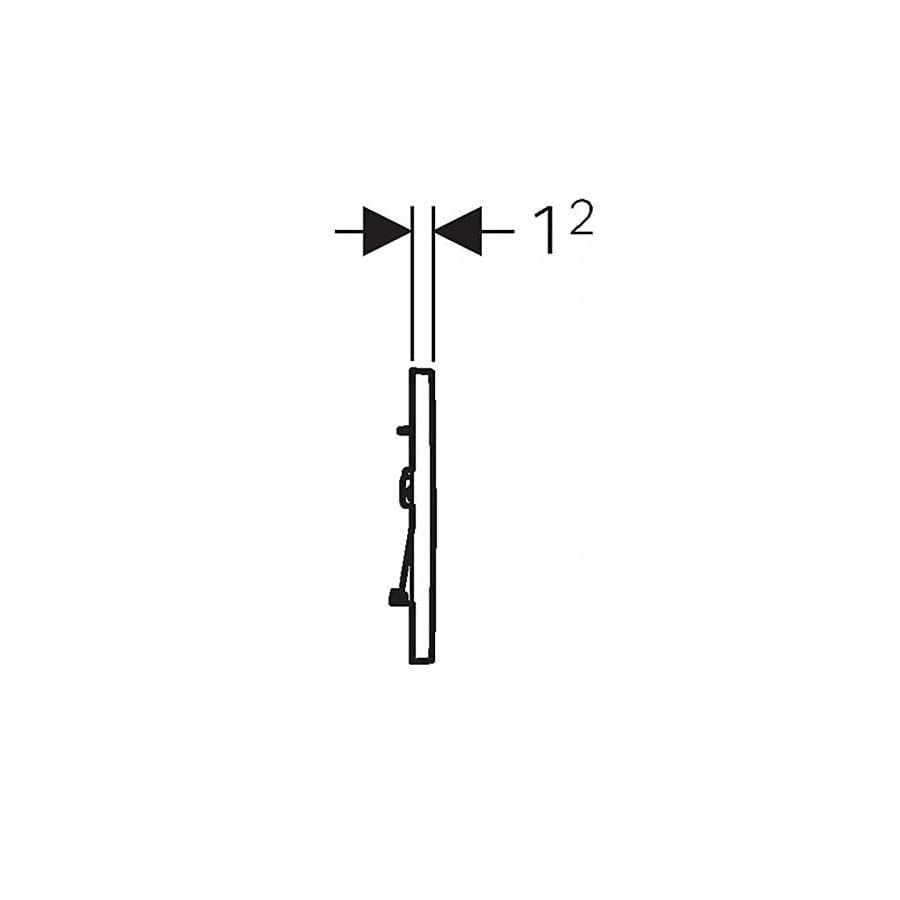 Geberit G115883KK1 Sigma 30 Dual Flush 1.6/0.8 GPF Actuator Plate White/Polished Gold