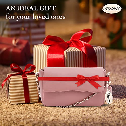 Hidelle Womens Leather Crossbody Shoulder Bag With Adjustable Straps | Purse Handbags For girls- Pink