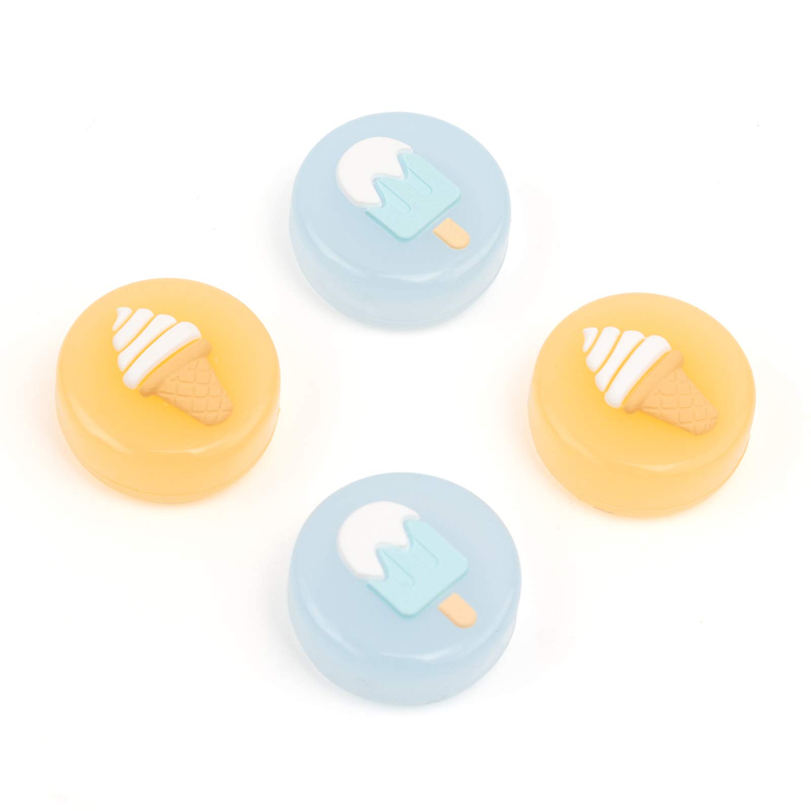 GeekShare 4PCS Cute Thumb Grip Caps,Soft Silicone Joystick Cover Compatible with Nintendo Switch / OLED / Switch Lite - Ice Cream