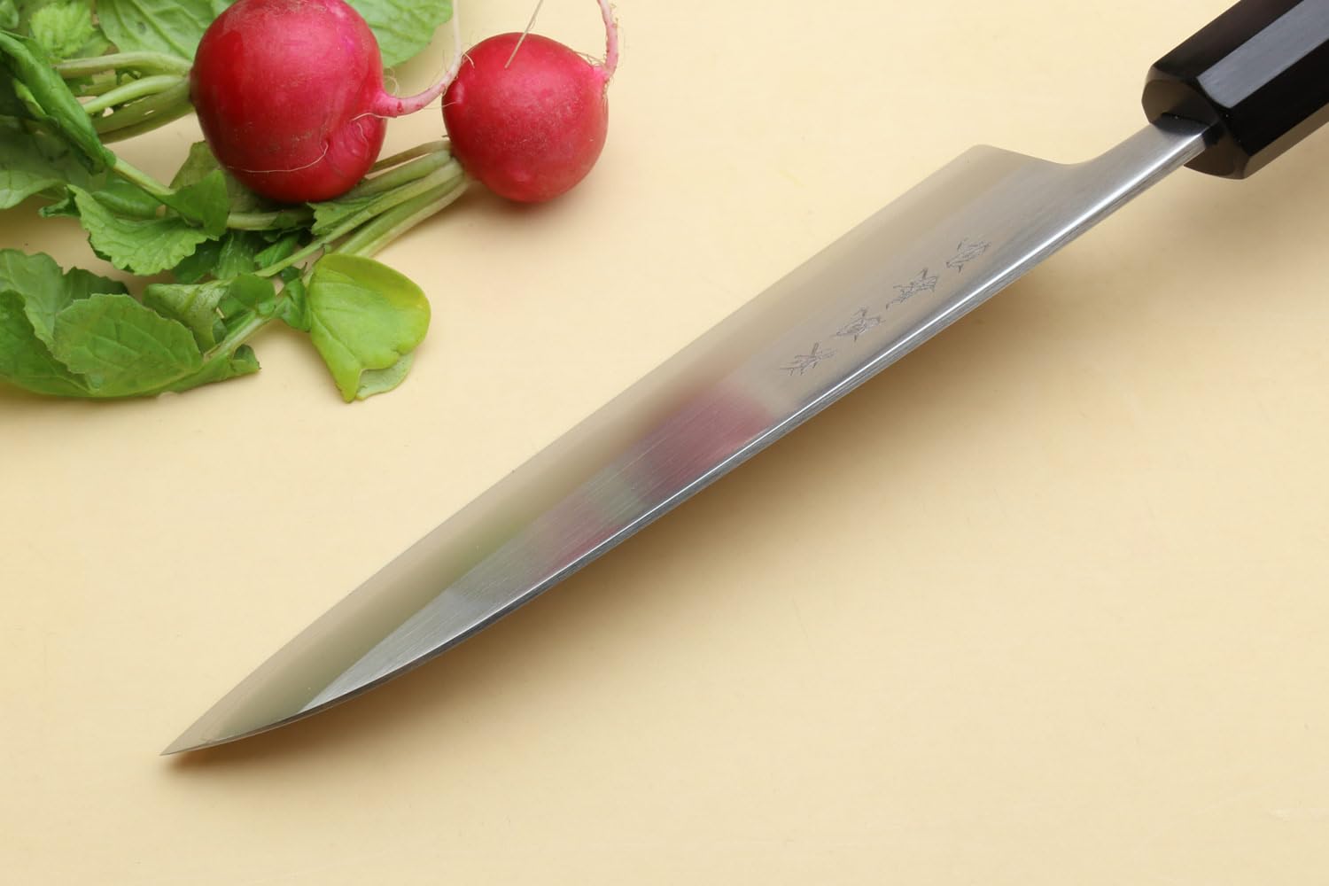 Yoshihiro White Steel #1 Stainless Clad Japanese Santoku Multipurpose Chef Knife with Rosewood Handle (6.5"(165mm) & Saya Cover)