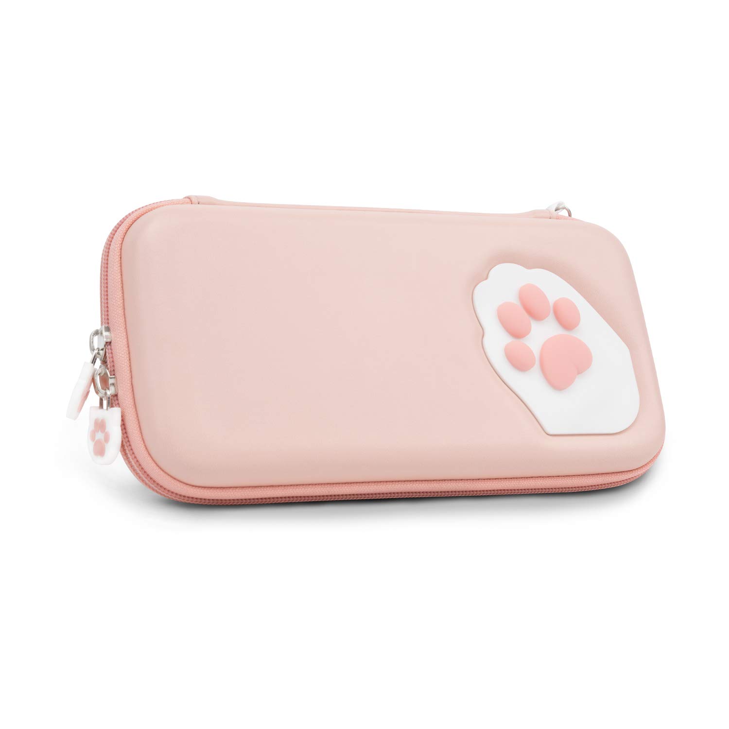 GeekShare Cat Paw Case for Nintendo Switch Lite - Slim Hard Carrying Case Portable for Switch Lite and Gaming Accessories - One Detachable Hand Strap (Pink) [Nintendo_Switch]