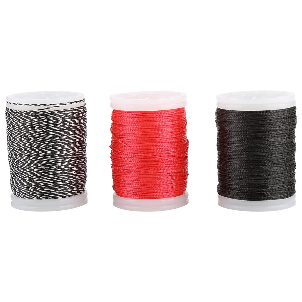 GOTOTOP Archery Serving String 120m Nylon String Serving Thread for Bowstring Archery Supplies (Black)