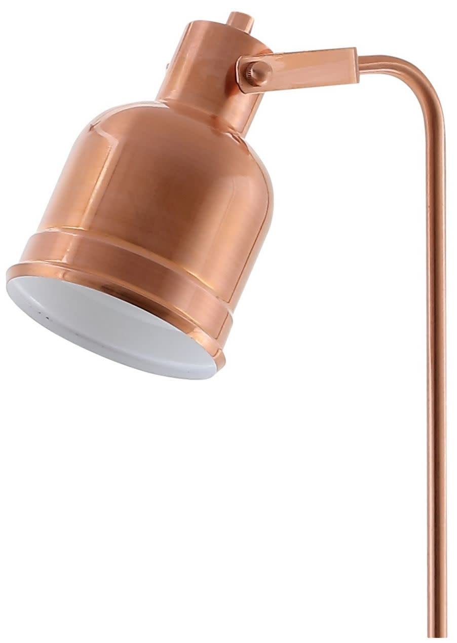 JONATHAN Y JYL6113A Brandon 57" Metal Task LED Floor Lamp, Contemporary, Transitional, Modern, Minimalist, Office, Living Room, Dining Room, Bedroom, Kitchen, Foyer, Hallway, Copper