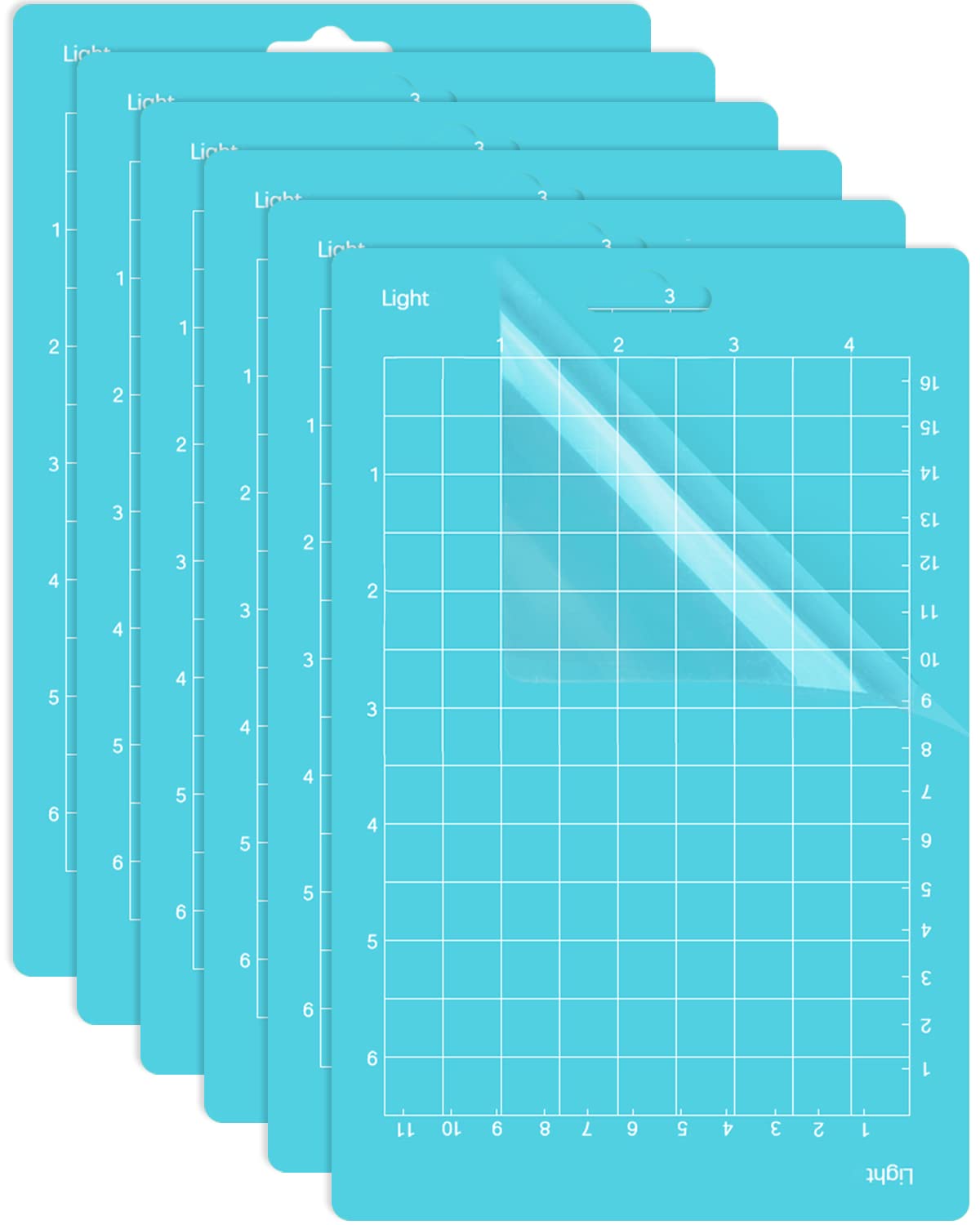 Gwybkq Cutting Mat for Cricut Joy(4.5x6.5 Inch,6 Mats) Adhesive Light Cutting Mats Replacement Accessories Blue