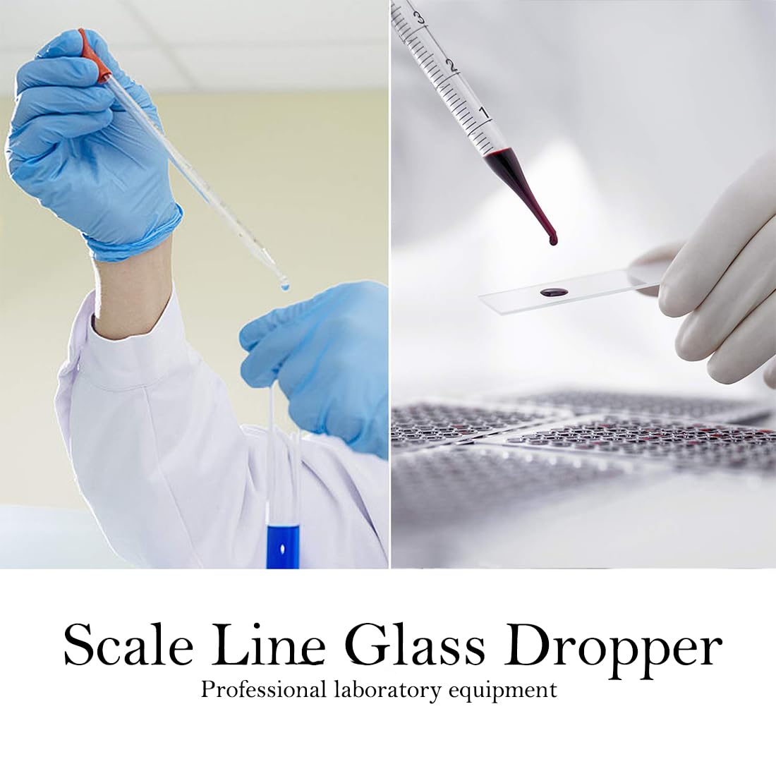 ZEEROQOLAB Lab Glassware Set, Beaker Glass Cylinder Pipettes Set, 5pcs Thick Glass Graduated Beaker, 4pcs Glass Measuring Cylinder with 4pcs Glass Stirring Rod and 2pcs Cleaning Brush