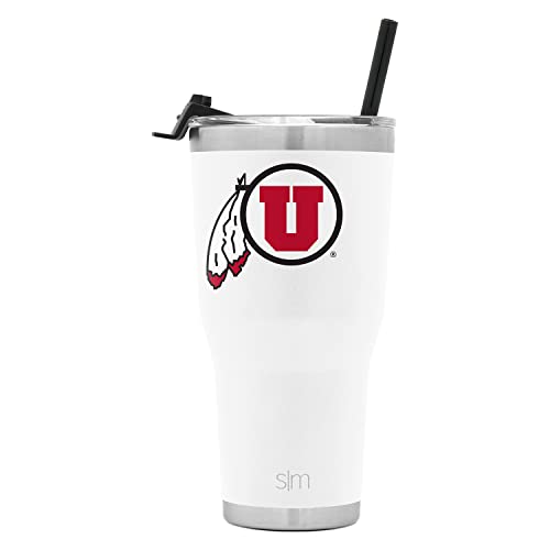 Simple Modern Officially Licensed Collegiate Utah Utes Tumbler Two-Pack with Straw and Flip Lid | Insulated Stainless Steel 30oz Thermos | Utah Utes