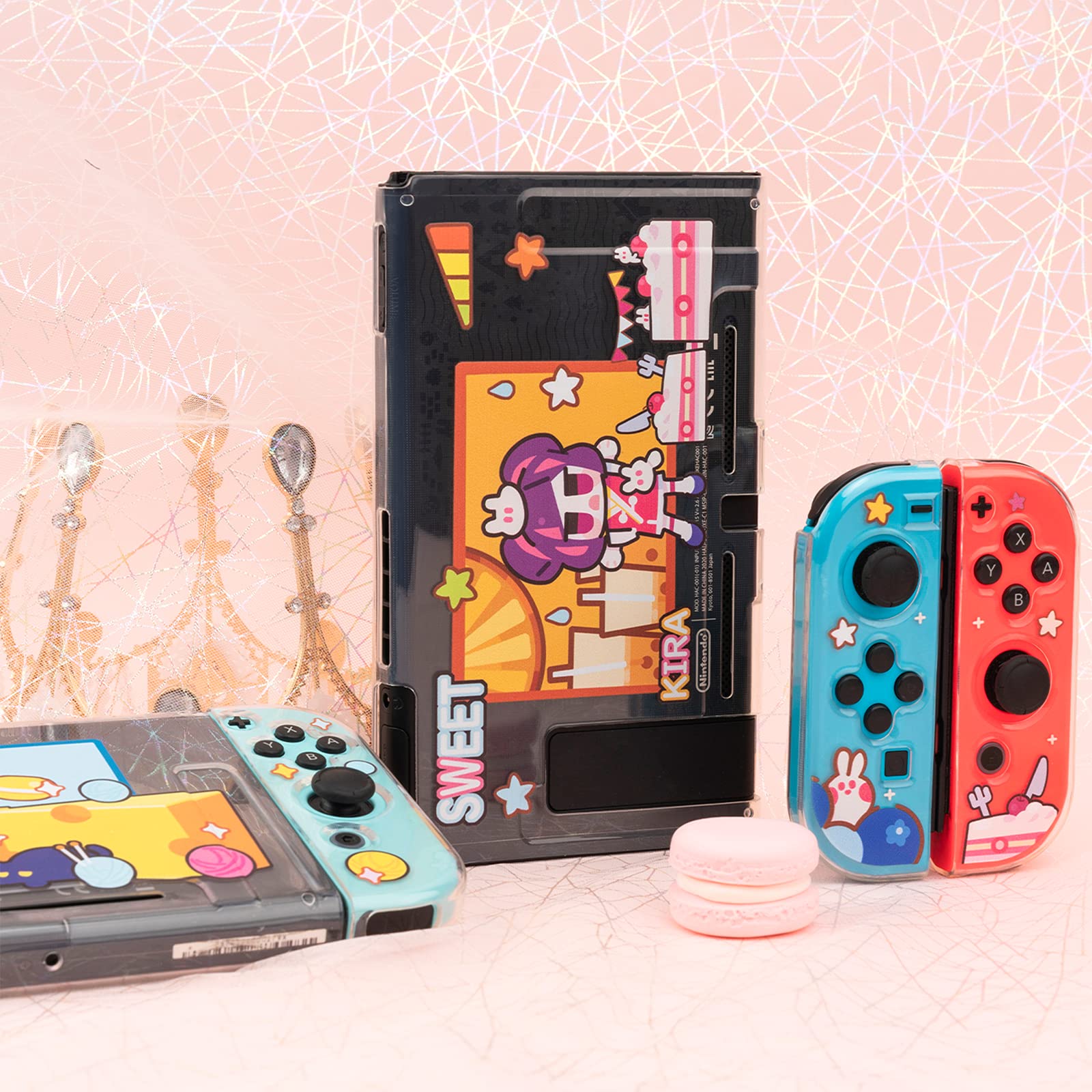 GeekShare Protective Case Slim Cover Case Compatible with Nintendo Switch and Joy-Con - Shock-Absorption and Anti-Scratch -Sweet Tea A