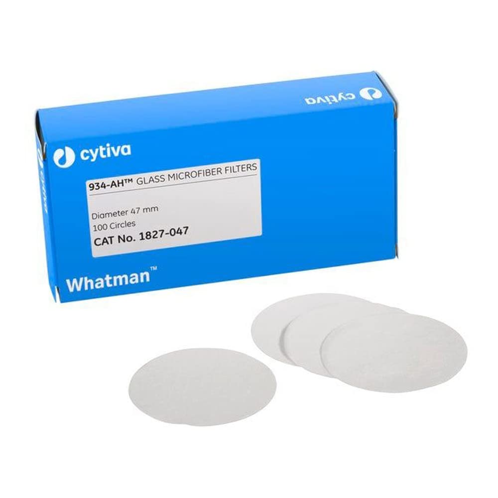 Whatman 1827-055 Glass Microfiber Binder Free Filter, 1.5 Micron, 3.7 s/100mL Flow Rate, Grade 934-AH, 5.5cm Diameter (Pack of 100)