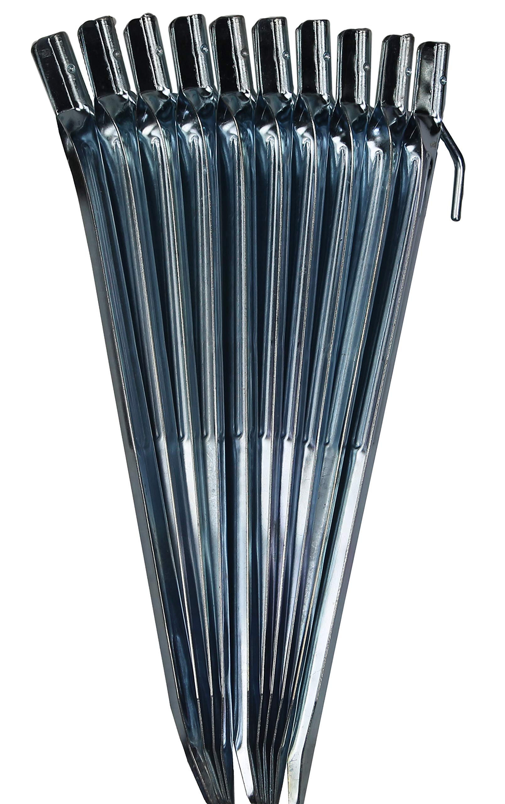 Heavy Duty Metal Sturdy Steel Tent Solid Stakes V Spikes 12" Outdoor Garden Camping Shelter Canopy Pergolas Peg Nails (10-Pack)