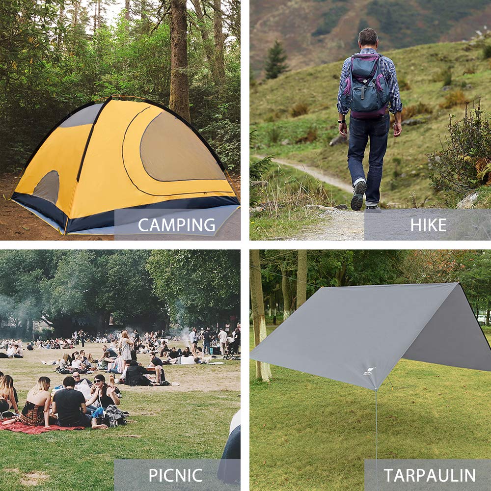 GEERTOP Portable Ultralight Tent Footprint Waterproof Rain Fly Tarp Ground Sheet Mat for TopRoad 4 Plus Tent 4 Person