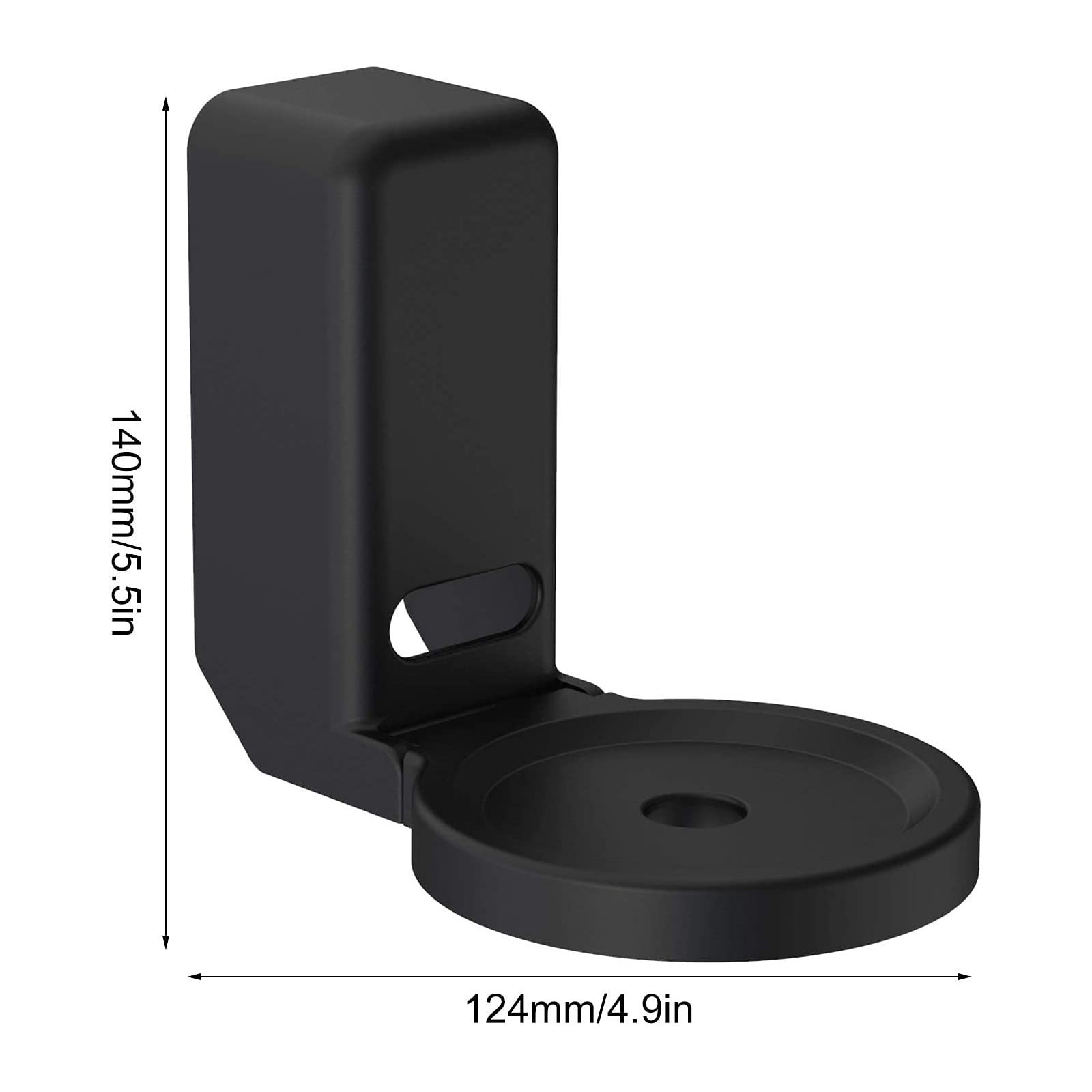 GRINEER All-New, Echo Dot Wall Mount Holder for 4th Generation, Amazon Alexa Echo Flex Smart Speaker Outlet Hanger, Echo Dot Show Stand Accessories with Built-in Cable Hide Messy Wires (Black)