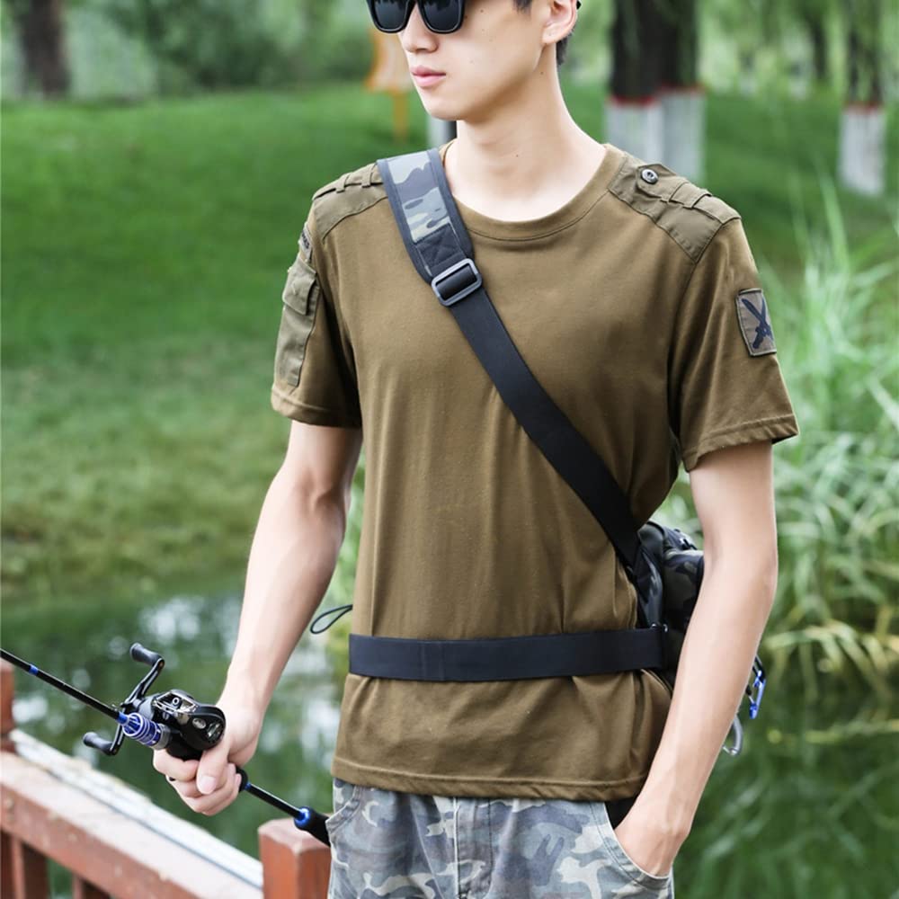 Hrsptudorc Multifunctional Fishing Tackle Bags Single Shoulder Bag Waist Fish Outdoor,Brown