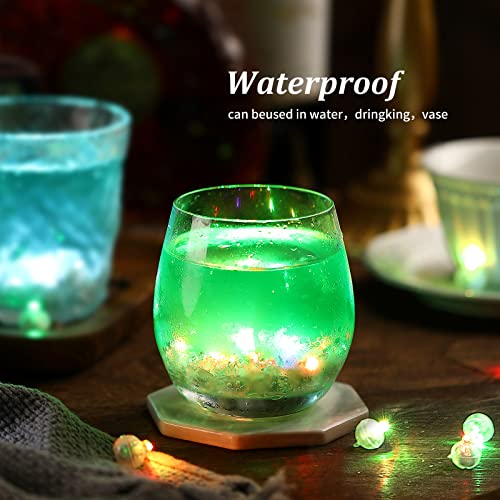 ZGWJ 100Pcs Led Balloon Lights, Mini Led Lights for Party Decorations Light up Balloons Neon Party Lights for Paper Lantern Easter Eggs Birthday Party Wedding Halloween Christmas - Flashing Green