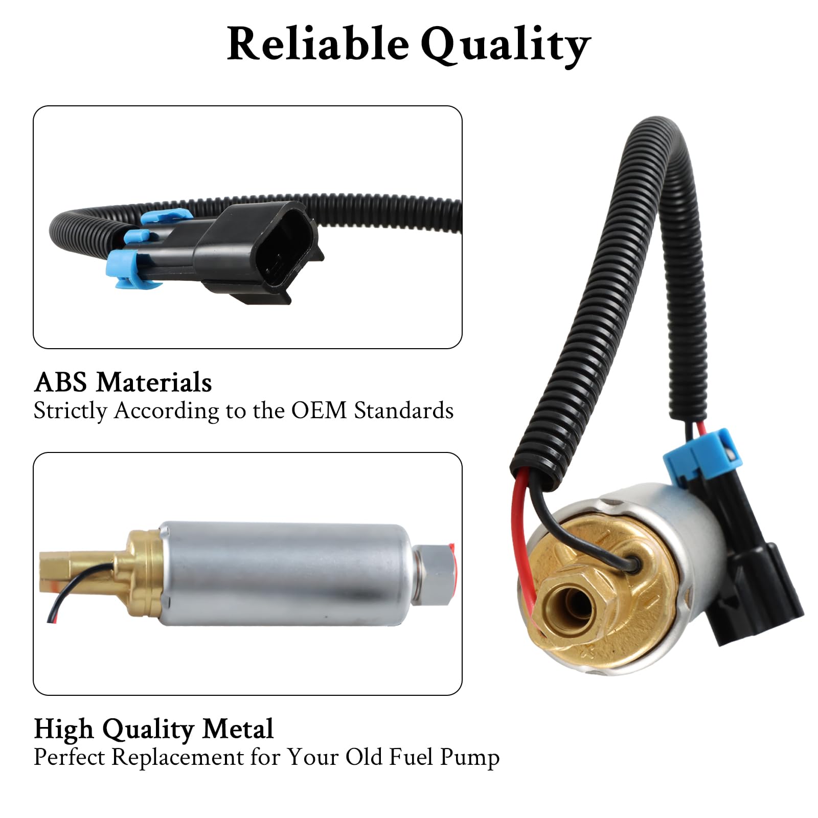 FUSCH Electric Low Pressure Fuel Pump Compatible with Mercury Mercruiser Marine Boat 4.3L 5.0L 5.7L V6 V8 with Carburetor Engines Replaces#:935432 18-8868 861155A3