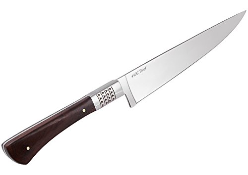 Grand Way Hunting Survival Fixed Blade Knife - Tactical Knife with Wood Handle for Hiking Camping and Fishing - Big Blade Kitchen Chefs Knife 3282