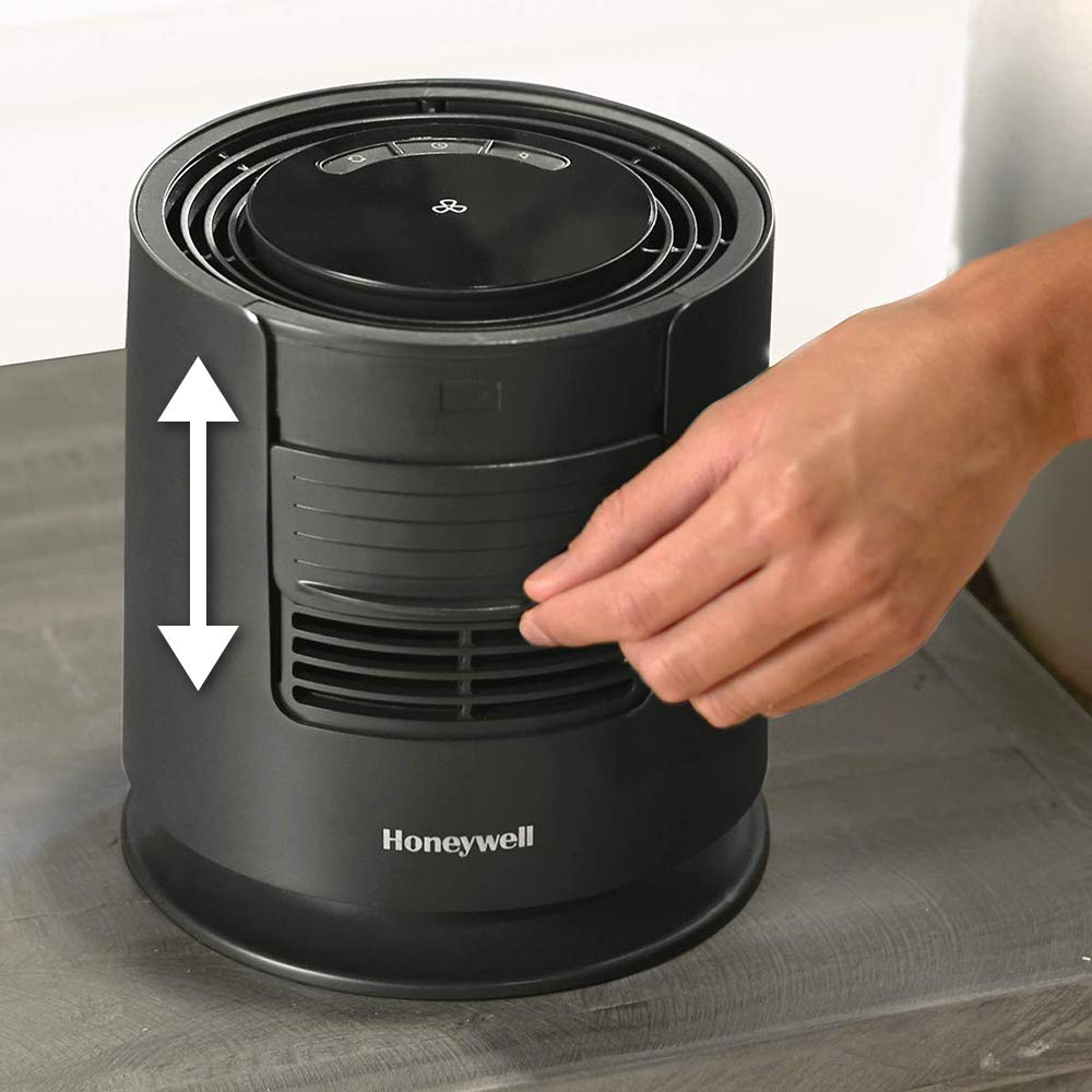 Honeywell DreamWeaver Sleep Fan with Pink Noise (3 speeds, auto-off, USB charging port, pivoting base), HTF400E