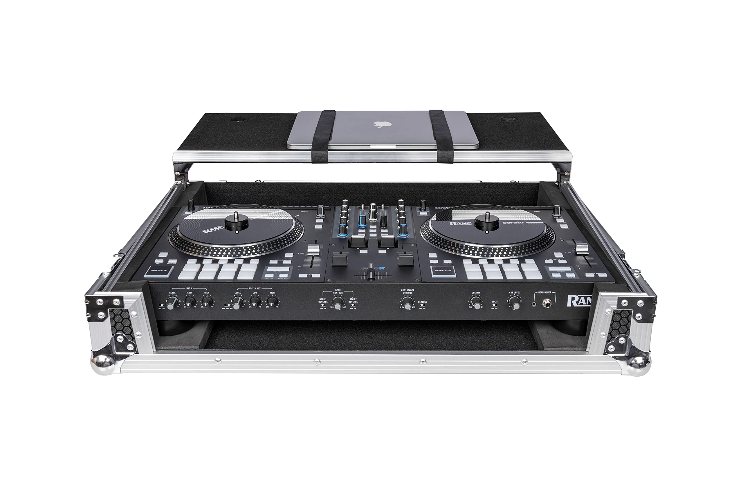 Headliner Los Angeles Flight Case for Rane One w/Laptop Platform and Wheels,Black,HL10005