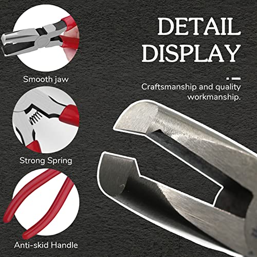 HUATOOL Guitar String Cutter Fret Wire Nipper Puller Removal Cutting Plier, Hardened Stainless Steel Jaw Flat Head, Luthier Repair and Make Special Tool DIY Guitar Bass Professional Accessories, 1Pc